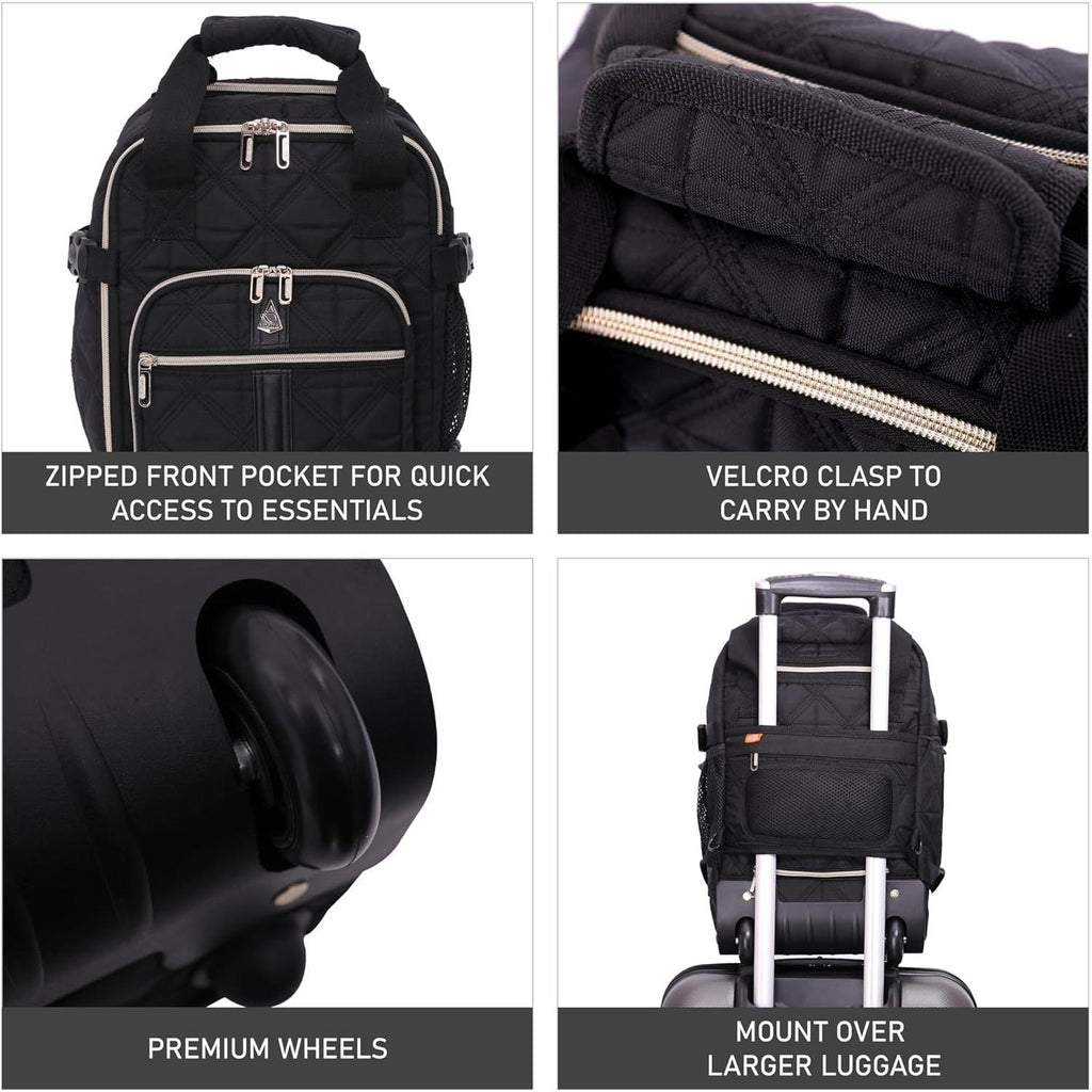 Aerolite 40x20x25 Ryanair Maximum Size Backpack Trolley Bag with 2 Whe ...