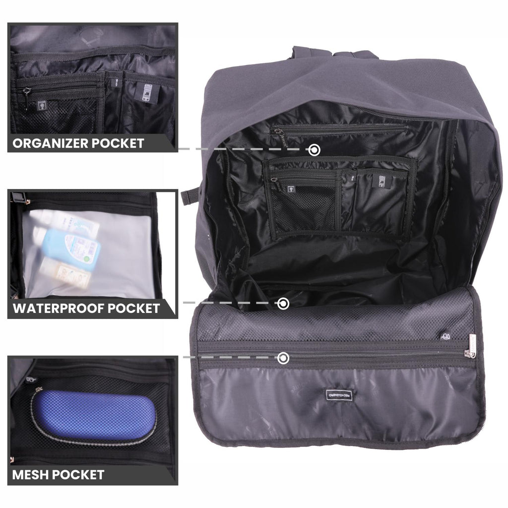 Aerolite 40x20x25cm Premium Ryanair Maximum Size Backpack With Removab ...