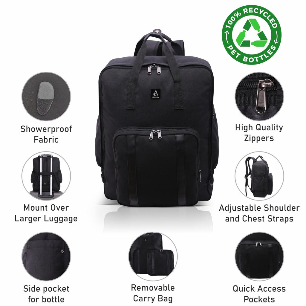 Aerolite 45x36x20 Easyjet Maximum Size Backpack With Removable Small C ...