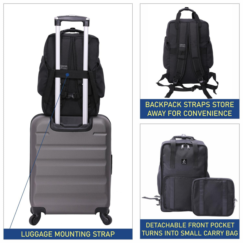 Aerolite 40x20x25cm Premium Ryanair Maximum Size Backpack With Removab ...