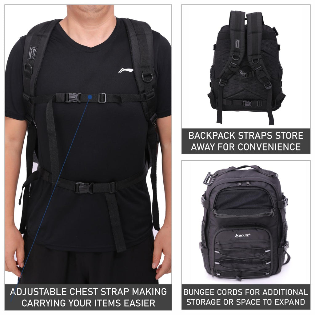 Aerolite 45x36x20 Easyjet Maximum Size Backpack With Removable Small C ...