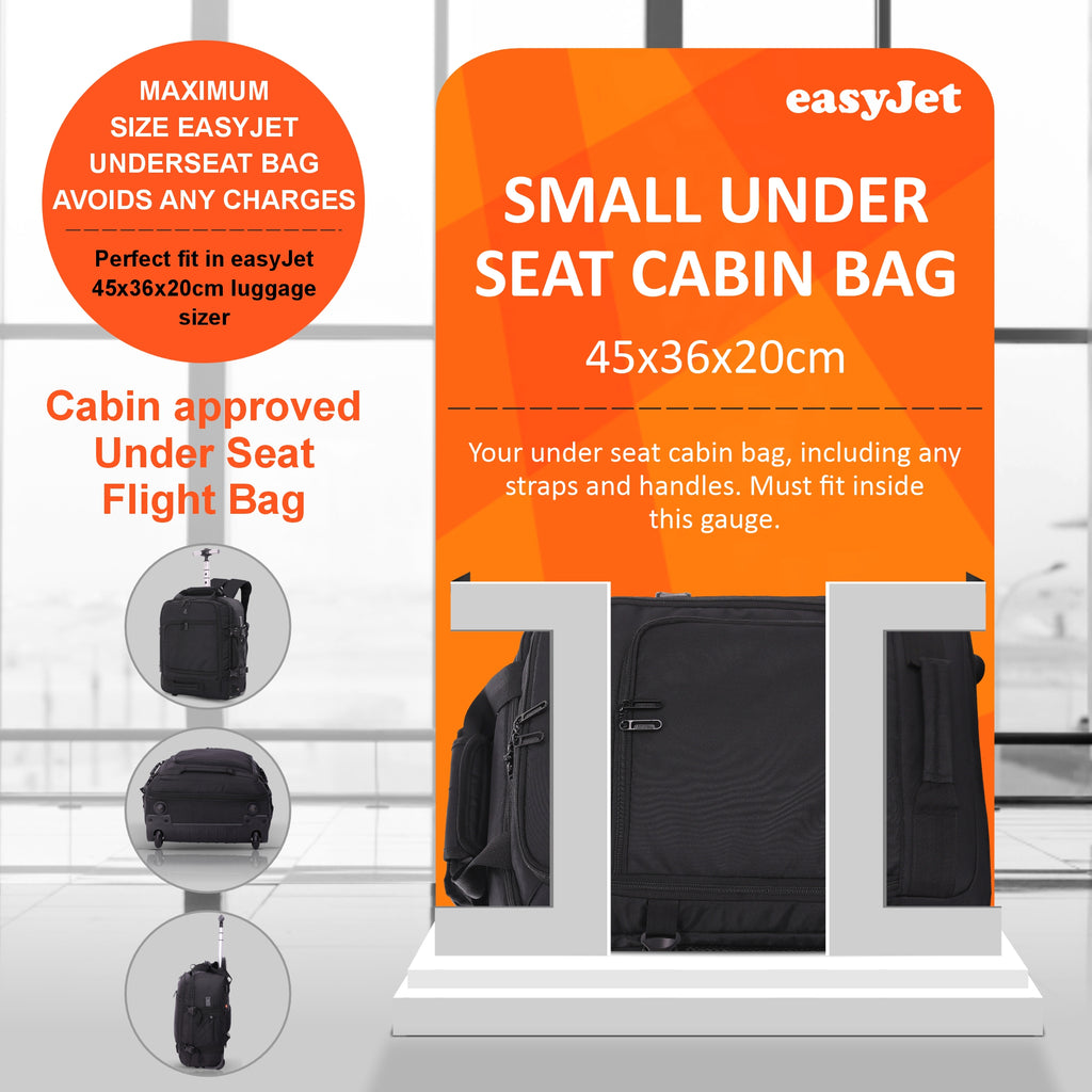 Aerolite 45x36x20cm Premium easyjet Maximum Size Backpack Trolley Cabi ...