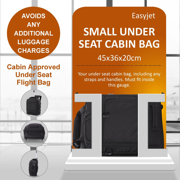 Aerolite 45x36x20cm Premium Easyjet Maximum Size Backpack Trolley Cabi ...