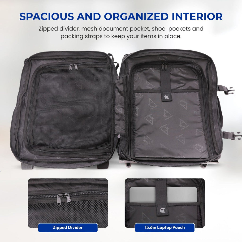 Aerolite Waterproof 45x36x20cm Easyjet Underseat Cabin Bag – 32L Trave ...