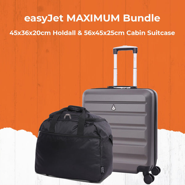 Aerolite easyJet Bundle, Large Cabin (56x45x25cm) Lightweight Hard She ...