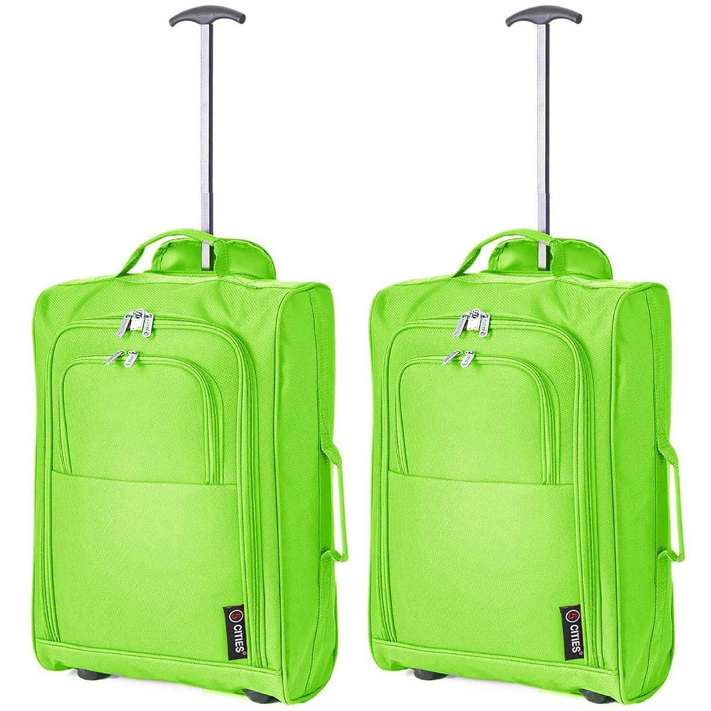 5 Cities (55x35x20cm) Lightweight Cabin Hand Luggage (x2), Fits easyJe ...