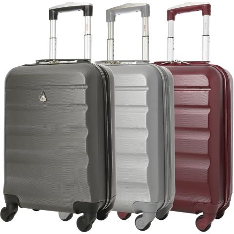Aerolite (55x35x20cm) Lightweight Hard Shell Cabin Hand Luggage (x3 Se ...