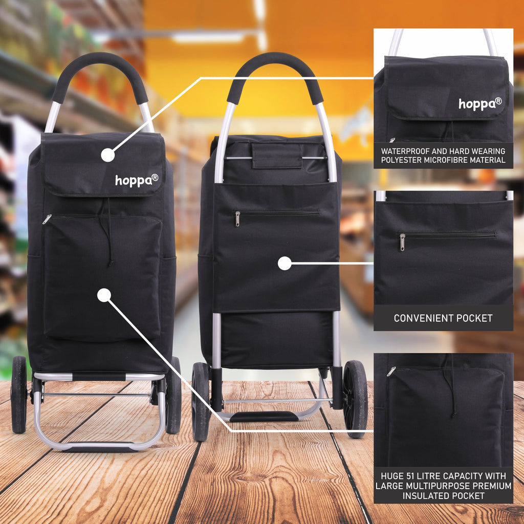 Hoppa Fully Insulated Lightweight 2025 Model 2 Wheeled Huge 51Litre Ca – Travel Luggage & Cabin Bags